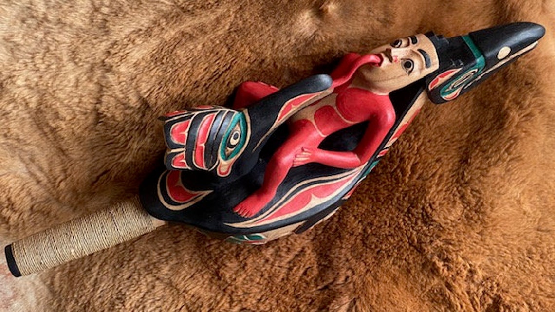 Raven Afterlife Rattle | Pacific Northwest Native American Tlingit ...