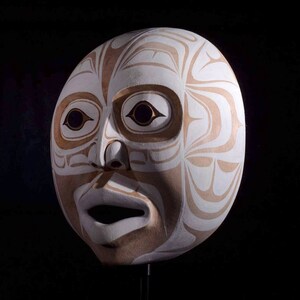Moon Spirit Mask | Pacific Northwest First Nations Style | Hand Carved ...