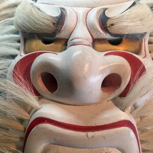 Mountain God Japanese Noh Mask | Yamanokami | Hand Carved Hand Painted ...