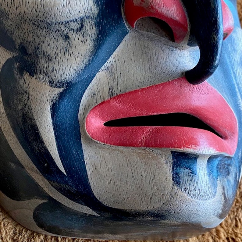 Hawk Spirit Mask | Bella Coola Pacific Northwest Tribal Style | Hand ...