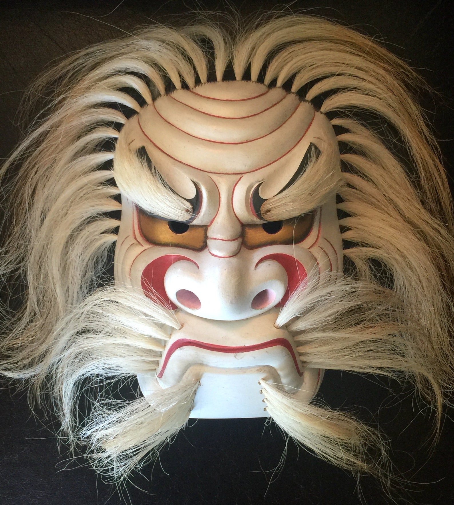 Mountain God Japanese Noh Mask Yamanokami Hand Carved Hand | Etsy