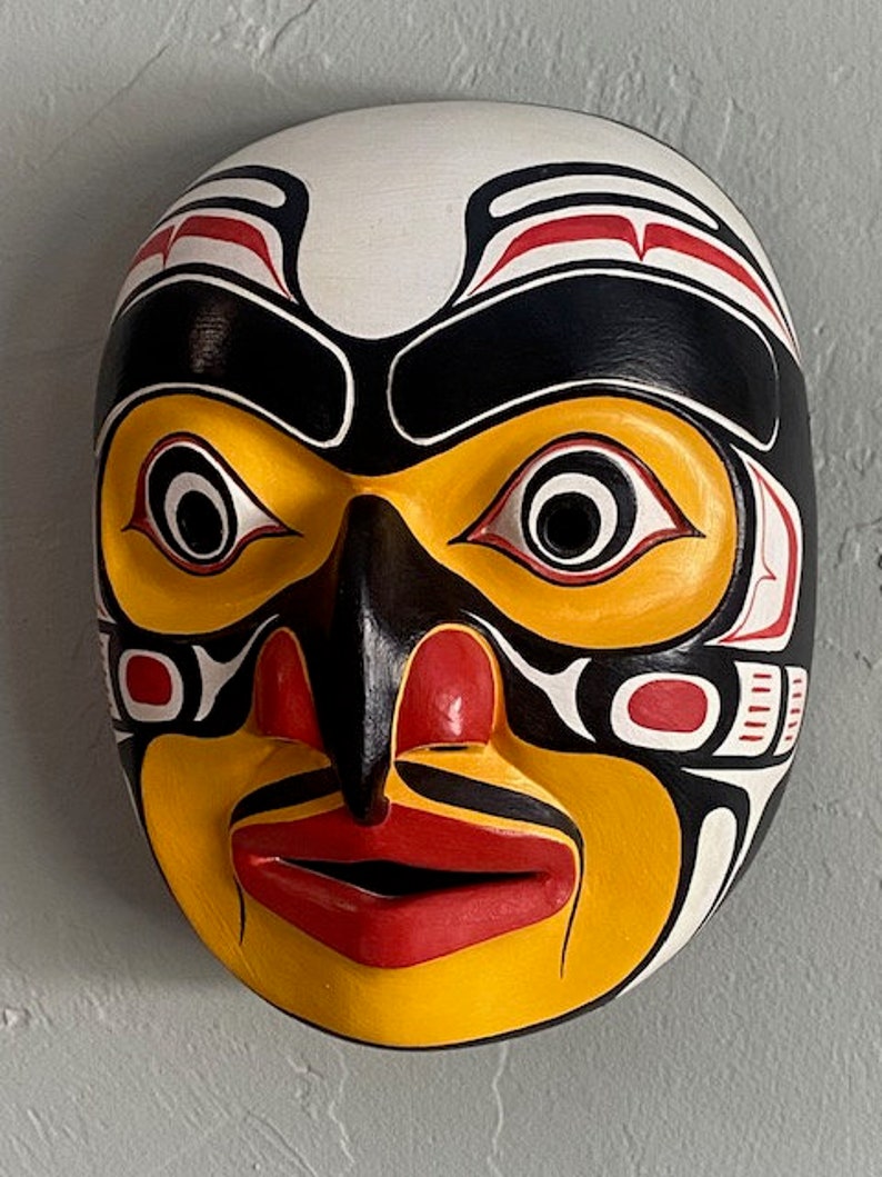 Sun Hawk Ceremonial Mask | Tsimshian Pacific Northwest Tribal Style ...