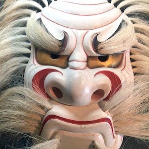 Mountain God Japanese Noh Mask | Yamanokami | Hand Carved Hand Painted ...