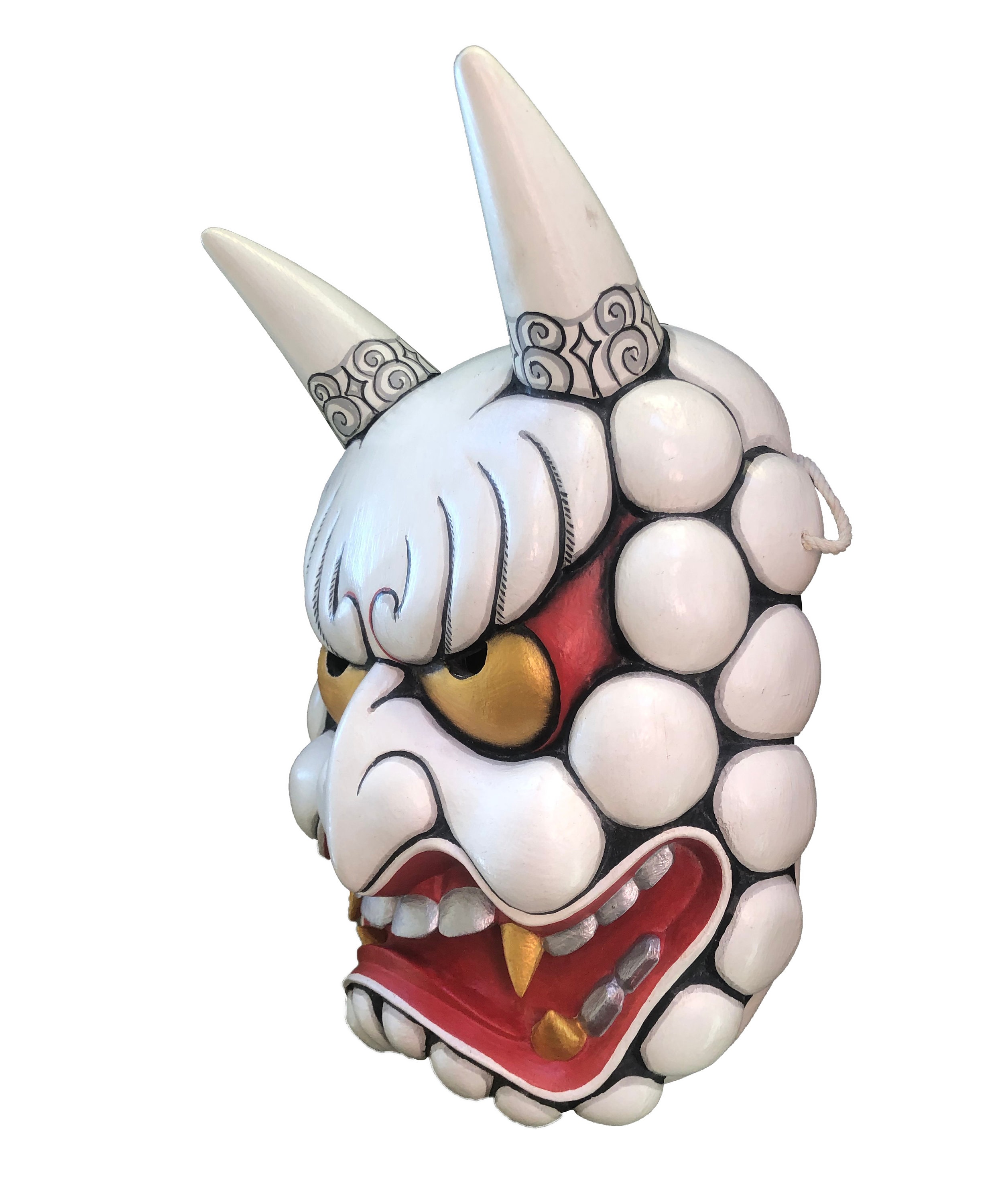 Great Devil God Noh Mask | Daikijin Japanese Theater Mask | Hand Carved ...