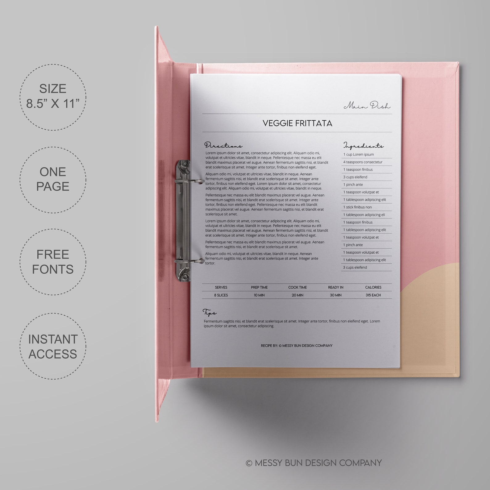 8.5x11 Editable Recipe Template Personalized DIY Recipe - Etsy