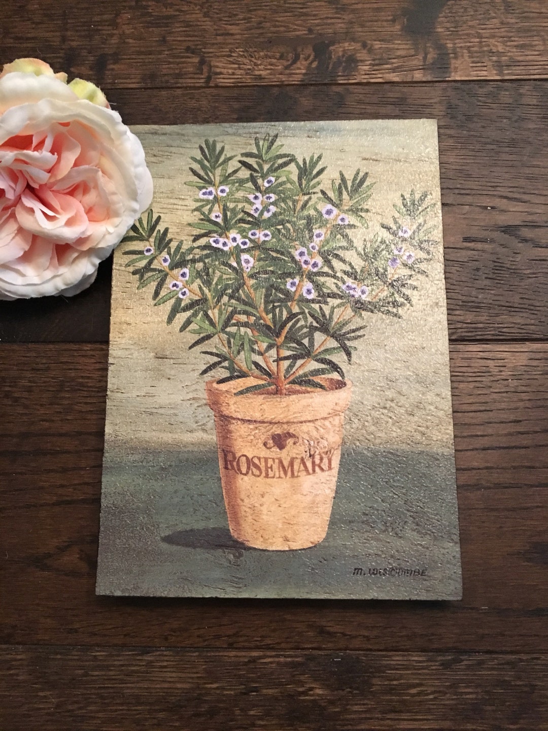 Wooden Rosemary Herb Wall Plaque / Sign - Etsy