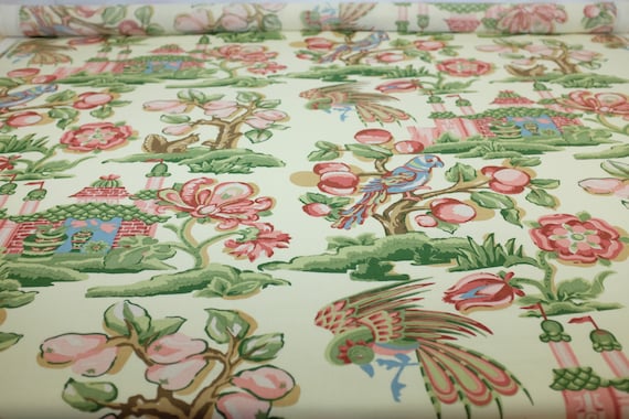Fabric by the yard Warner Fabrics CROOME COURT Zimmer | Etsy