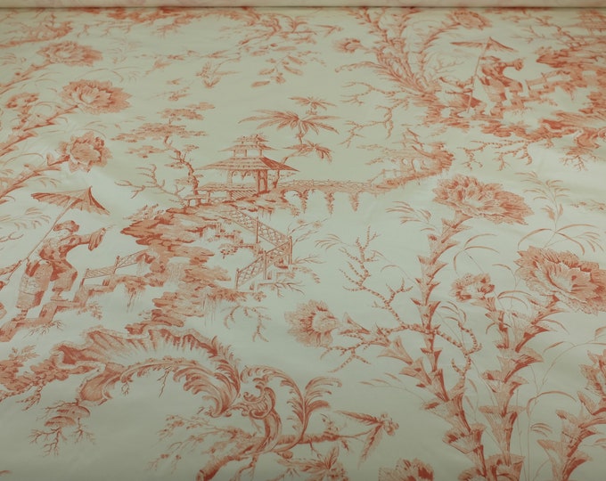 Fabric by the Yard - Scalamandre - PILLEMENT TOILE in Orange - Etsy