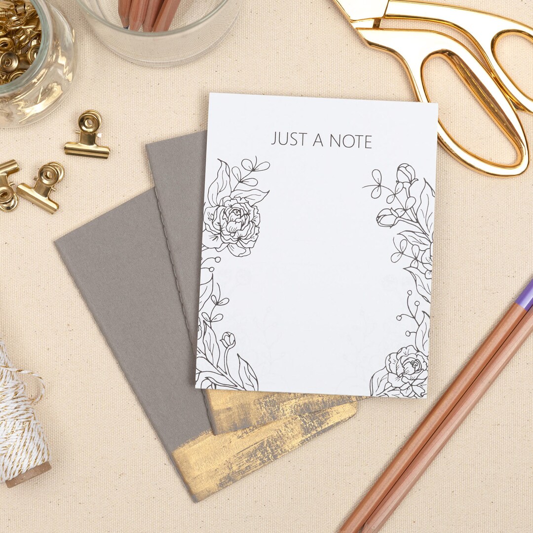 Coloring Notepad, Coloring Book, Coloring Gift, Stationery Gift, Floral ...