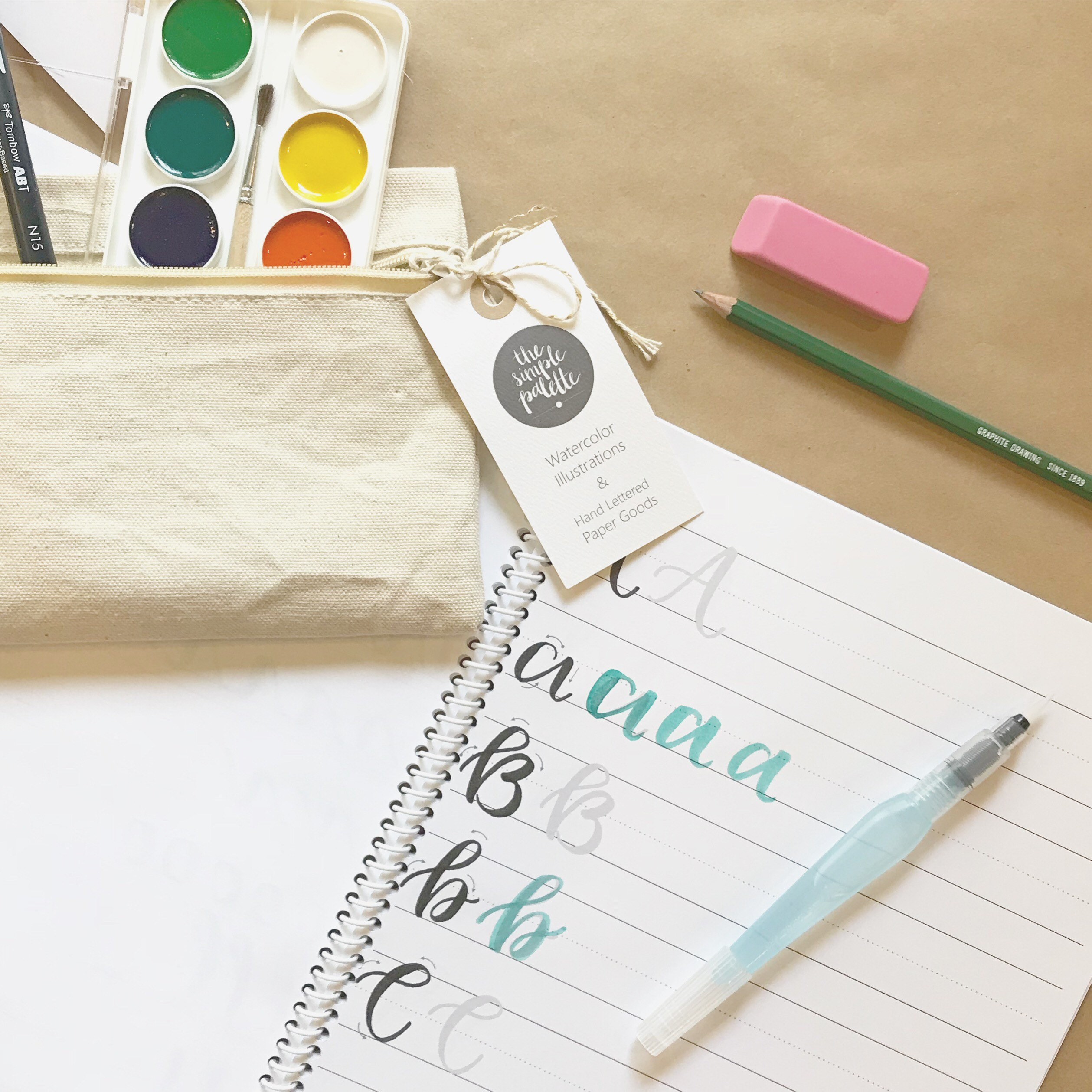 Calligraphy Kit Brush Lettering for Beginners Kit - Etsy