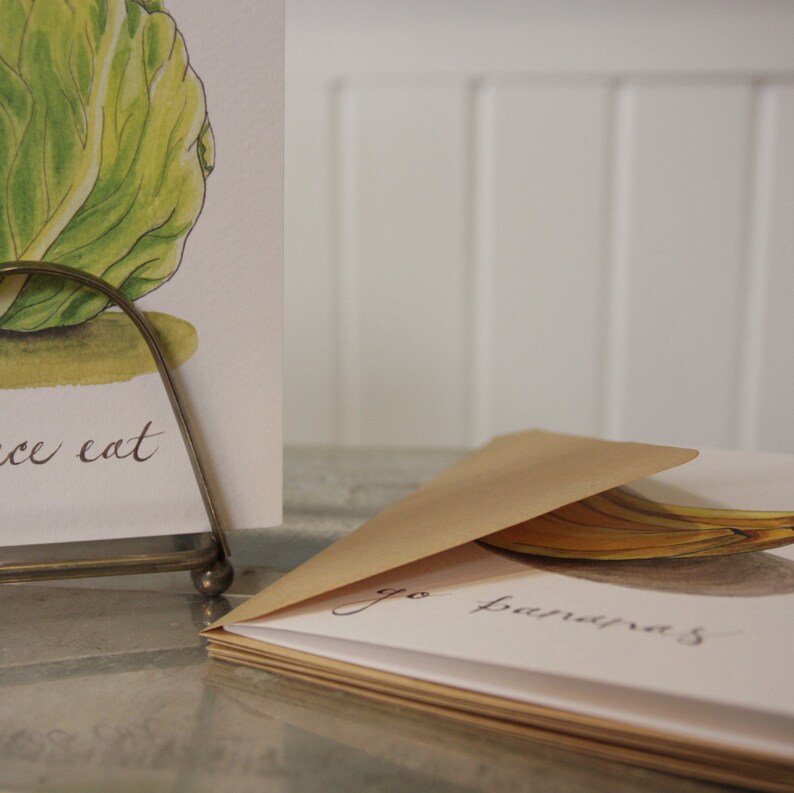 Lettuce Eat, Food Pun Card, Veggie Pun, Foodie Pun Greeting Card ...