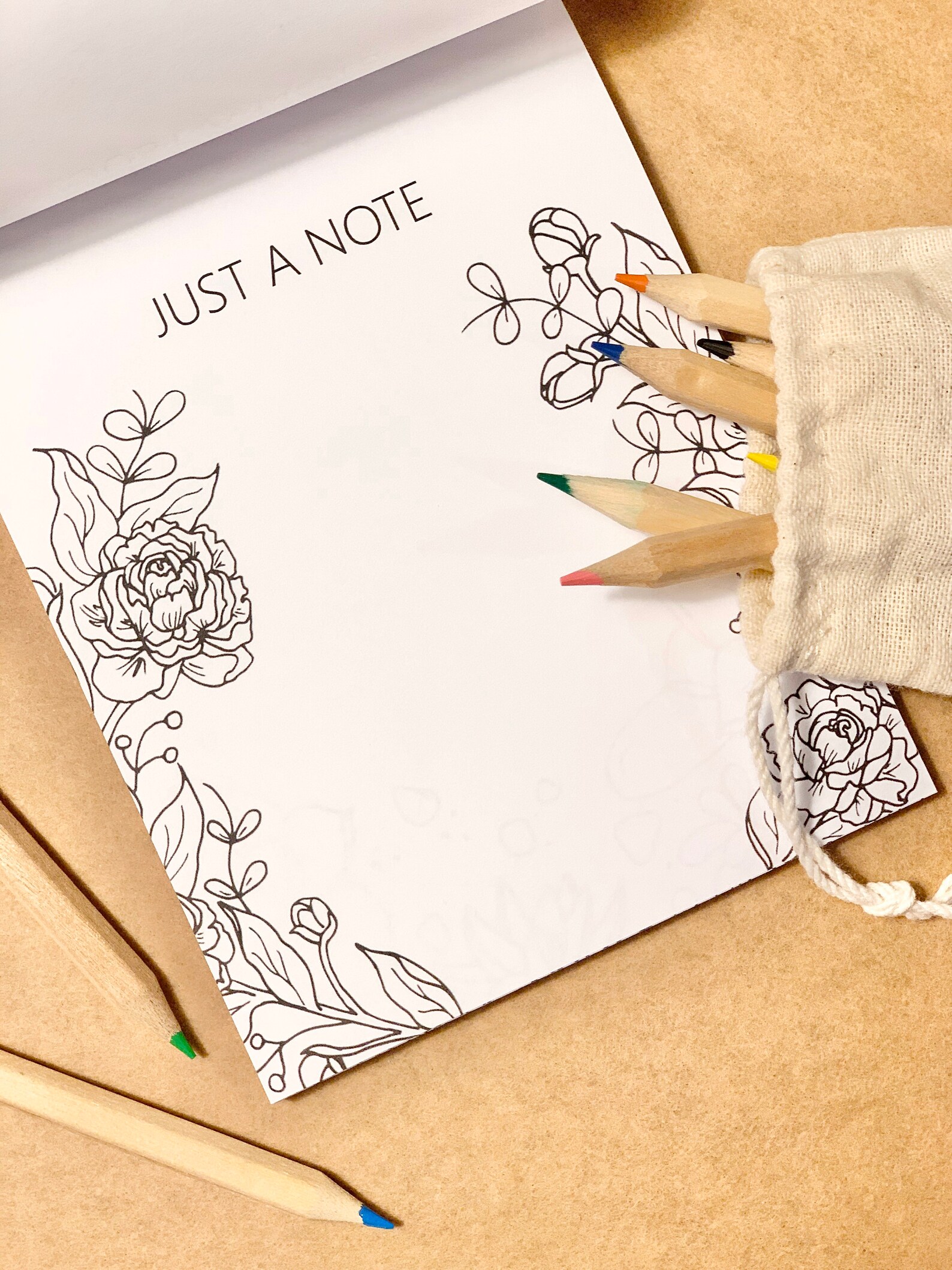 Coloring Notepad Coloring Book Coloring Gift Stationery - Etsy