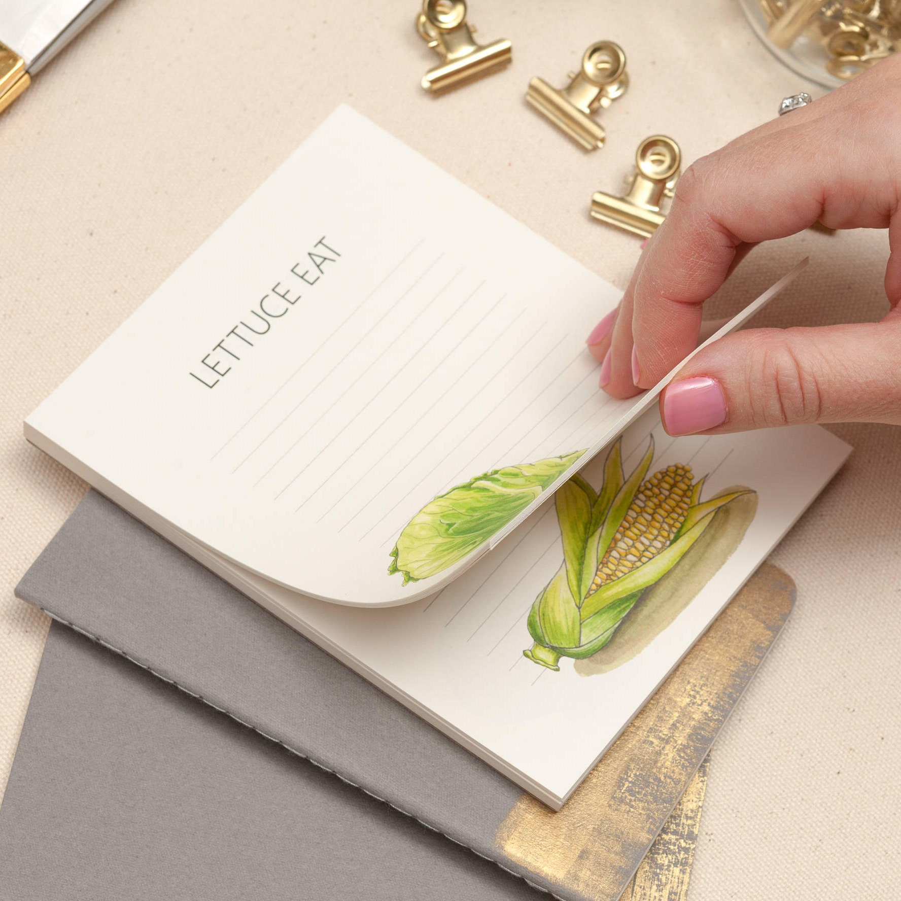 Grocery List Notepad Veggie Notepad Foodie Gift Lettuce - Etsy