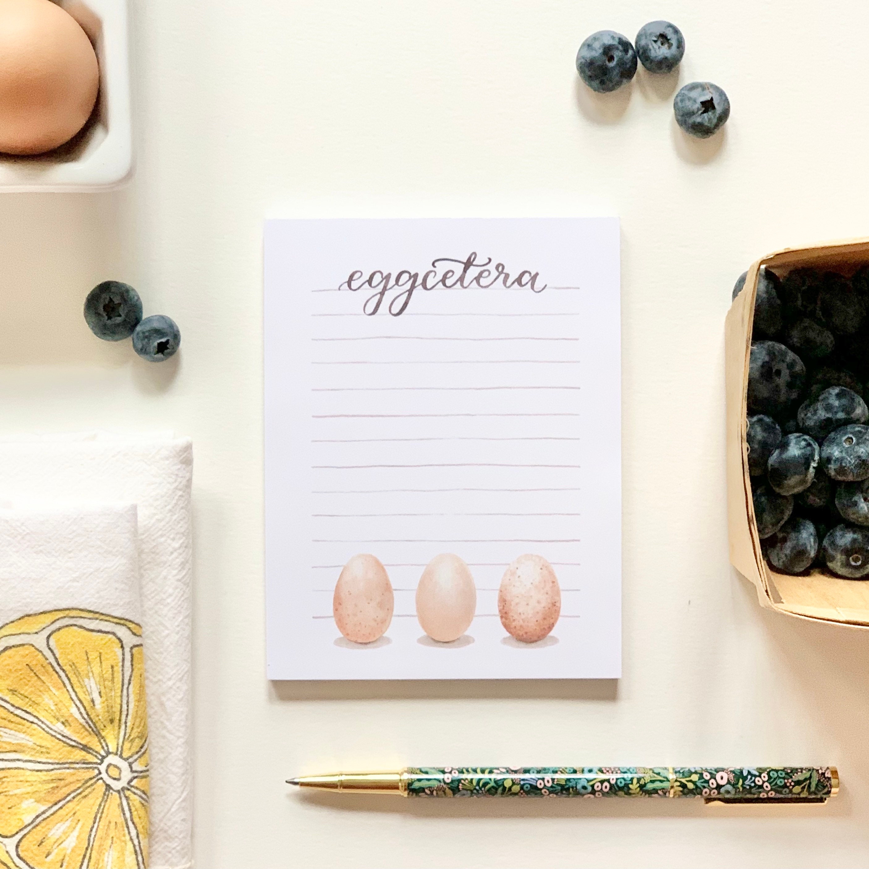 Eggcetera Grocery List Notepad, Brown Eggs Notepad, Egg Puns, Foodie Gift, Food Pun Grocery List ...