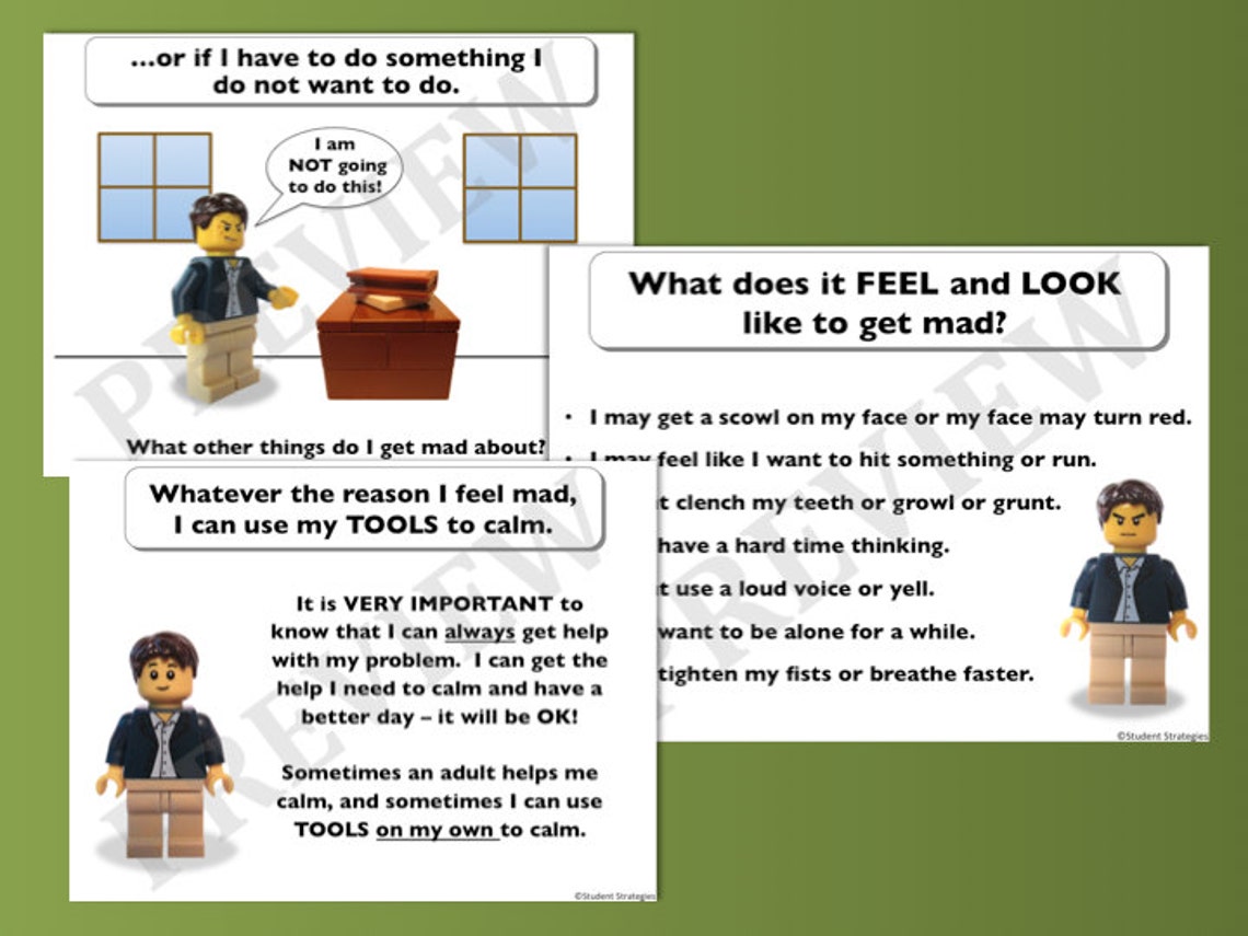 When I Feel Mad, I Can Calm! Social Narrative - Etsy