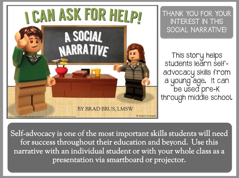 I Can Ask for Help! Social Narrative - Social Story - Autism - Etsy