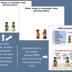 I Can Greet Others Social Narrative - Etsy