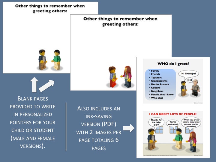 I Can Greet Others Social Narrative | Etsy