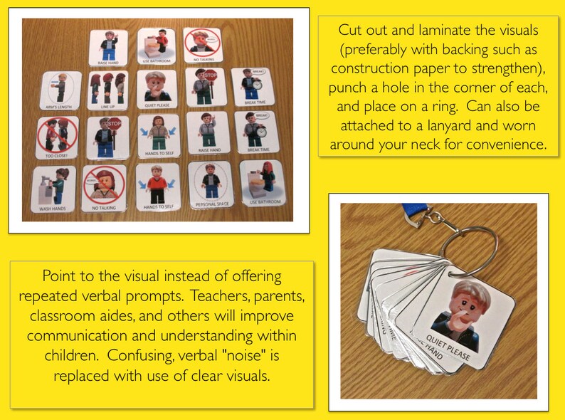 Visual Picture Cards for Children With Autism - Etsy