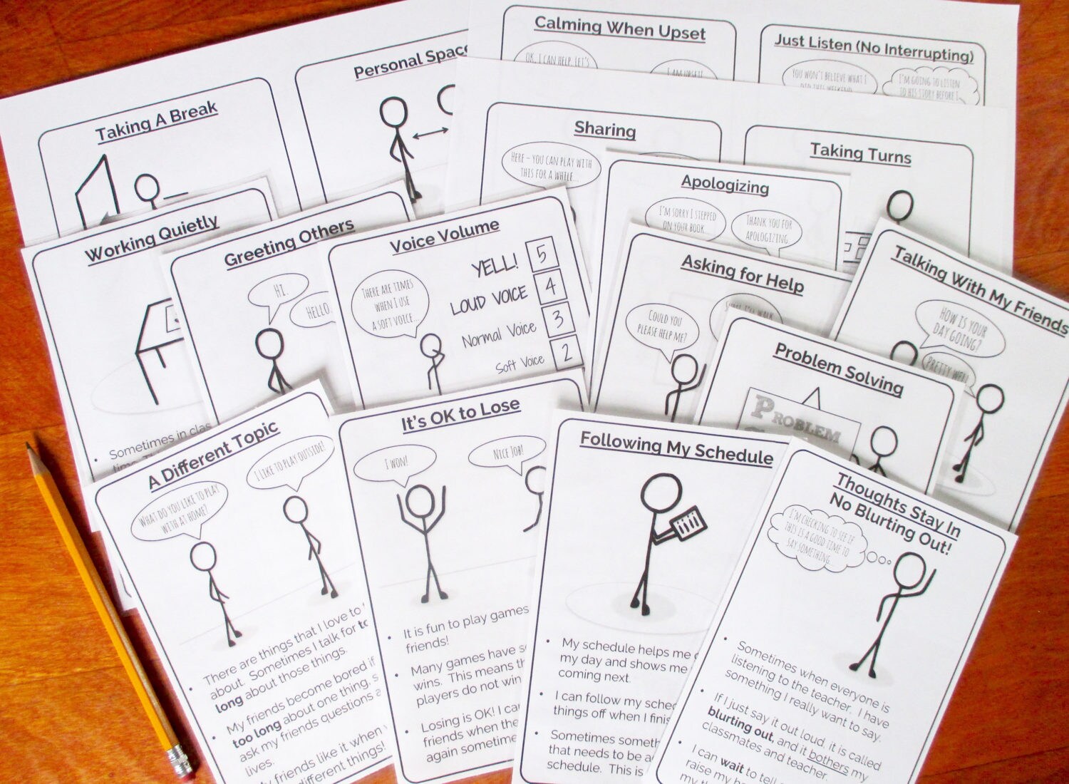 Social Skills Help Cards - Etsy