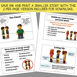 Personal Space Social Narrative - Social Story - Autism - Etsy
