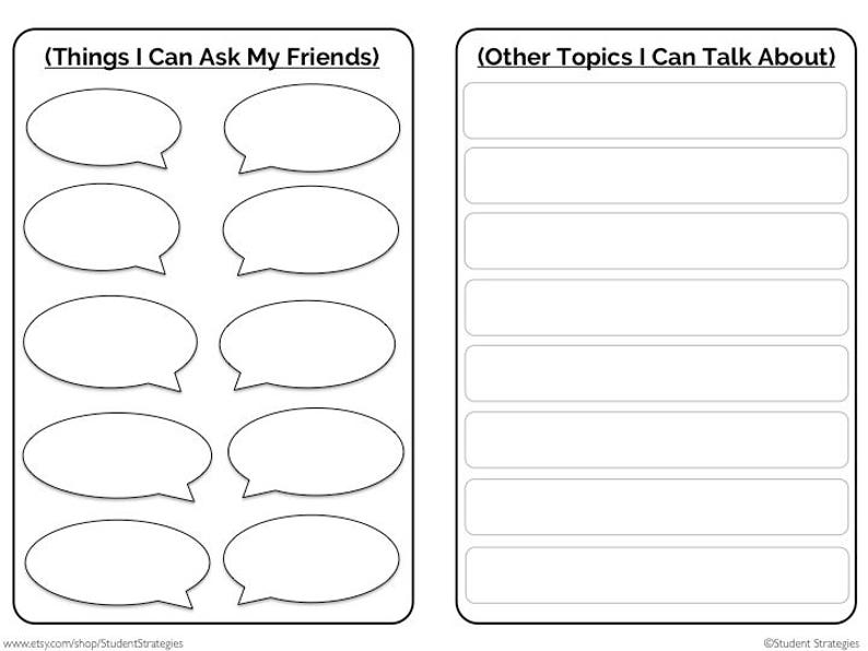 Social Skills Help Cards - Etsy