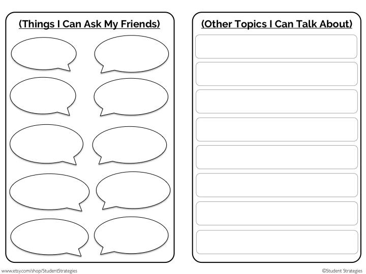 Social Skills Help Cards - Etsy