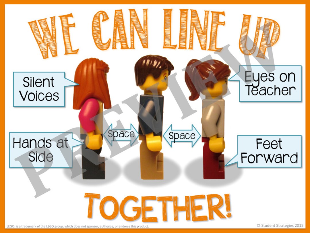 We Can Line Up! Classroom Poster - Etsy