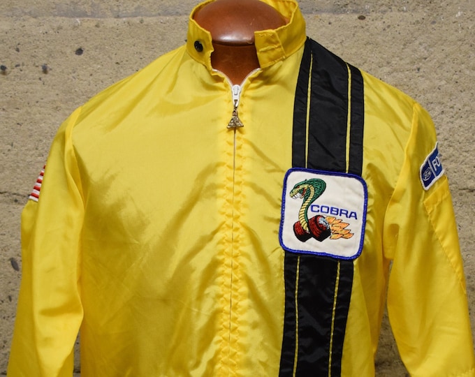 Vintage Ford Mustang Cobra Shelby Racing Jacket 70's Small - Etsy