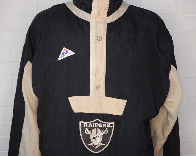Vintage Oakland Raiders Apex One NFL Pull Over Jacket 90's XL - Etsy