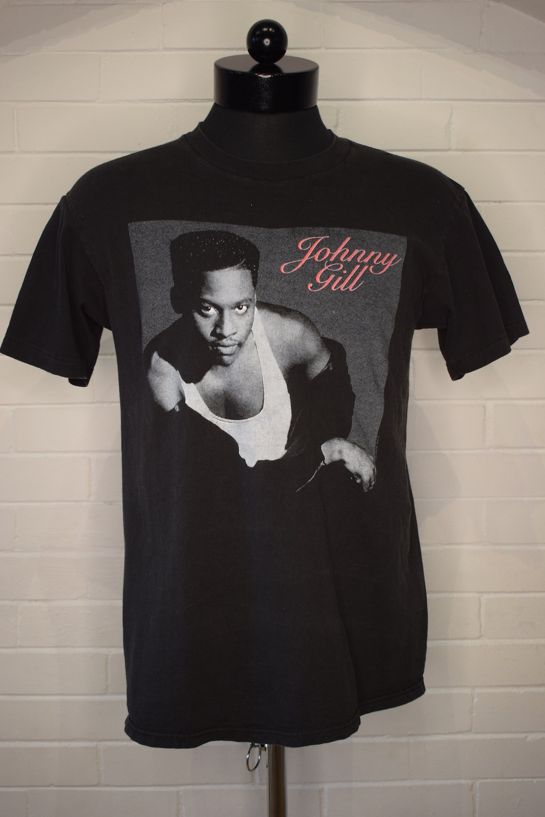 Vintage 1990 Johnny Gill Concert World Tour T-shirt 90's Large New ...