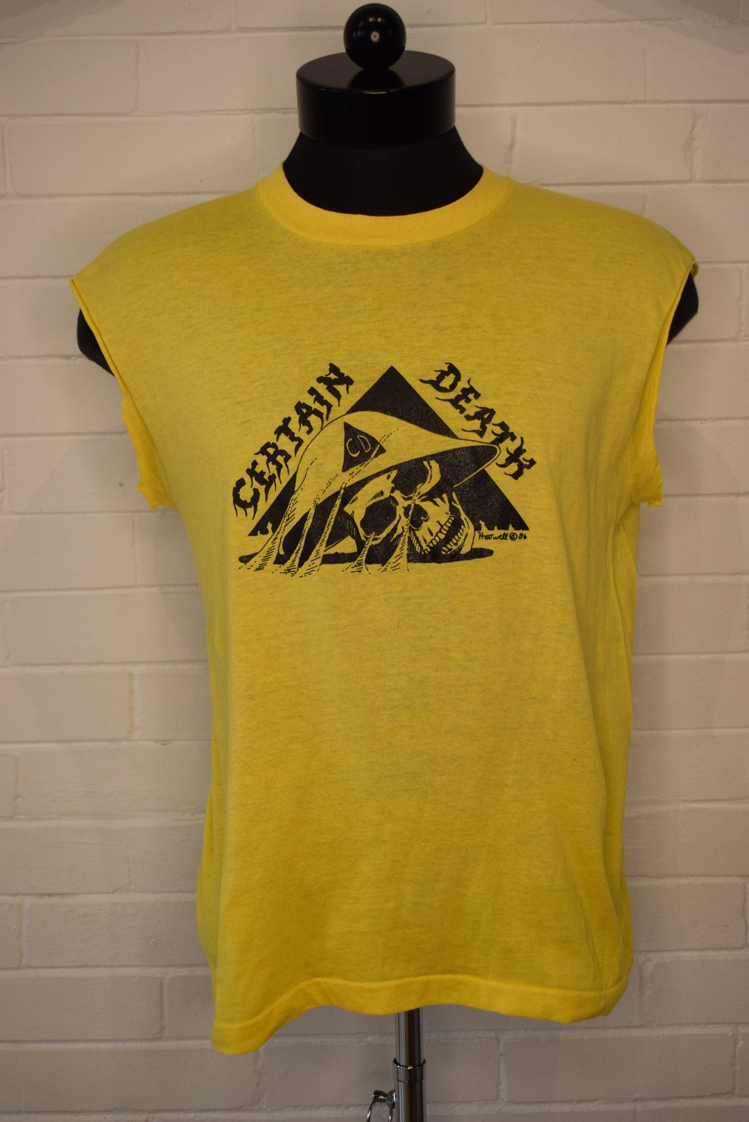 Vintage 1986 Certain Death Band Metal Sleeveless T-shirt 80's Large - Etsy