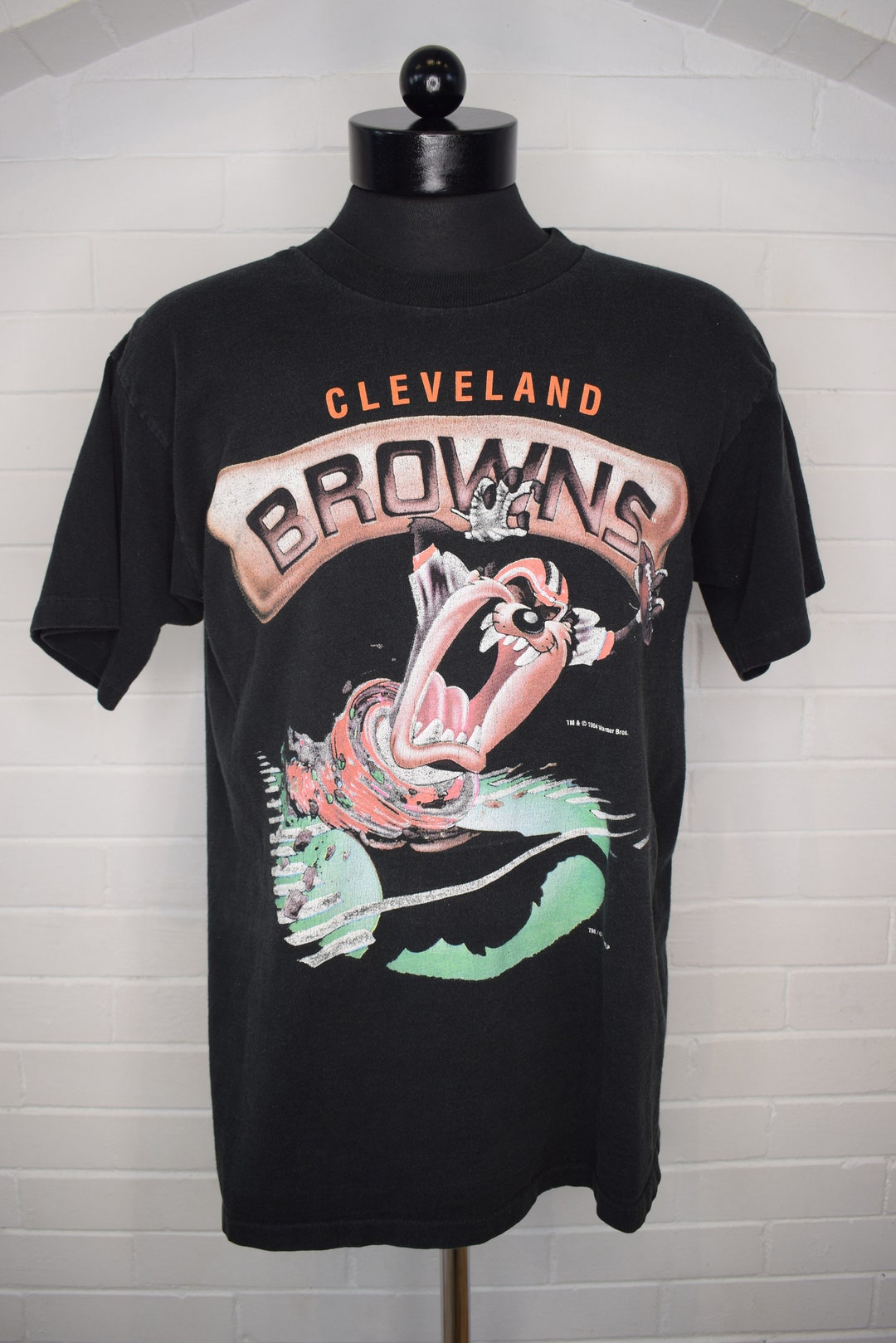Vintage Cleveland Browns Warner Bros Taz Devil Football Single Stitch ...