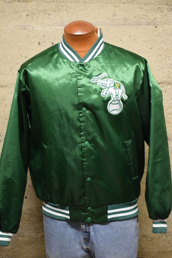 Vintage RARE Oakland A’s Satin Elephant Locker Line J… - Gem