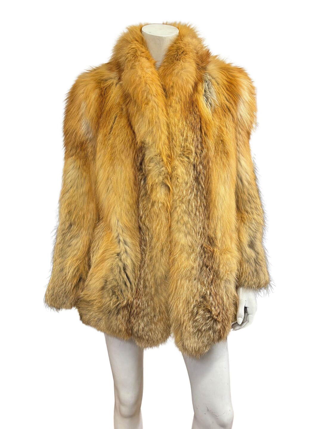 Vintage Red Fox Fur Coat Fluffy Ready to Wear Mob Wife - Etsy