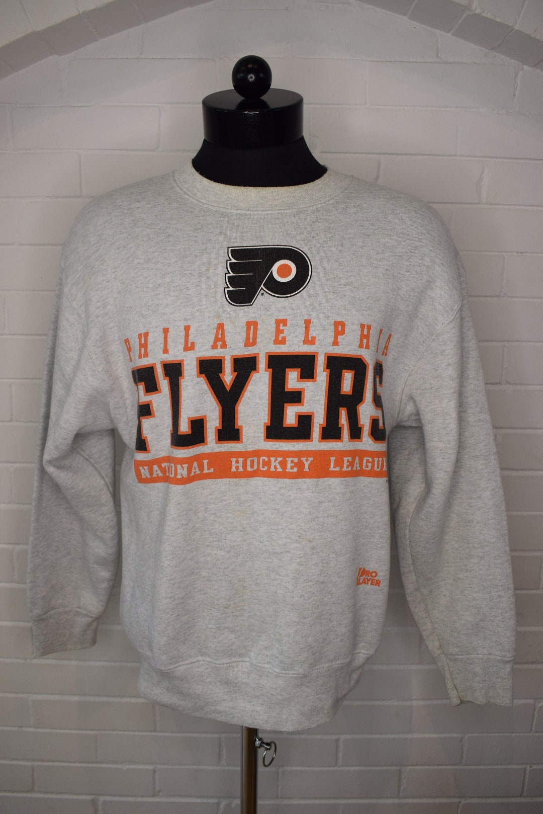 Vintage Pro Player Philadelphia Flyers Crewneck Fleece Sweatshirt 90's ...