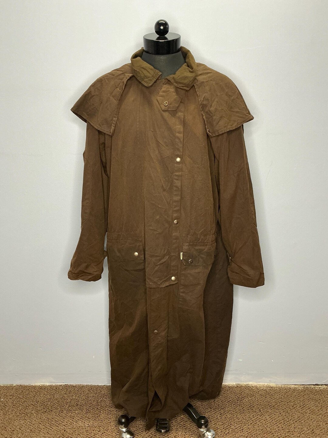 Vintage Kakadu Australia Cowboy Saddle Slicker Rain Full Length Duster ...