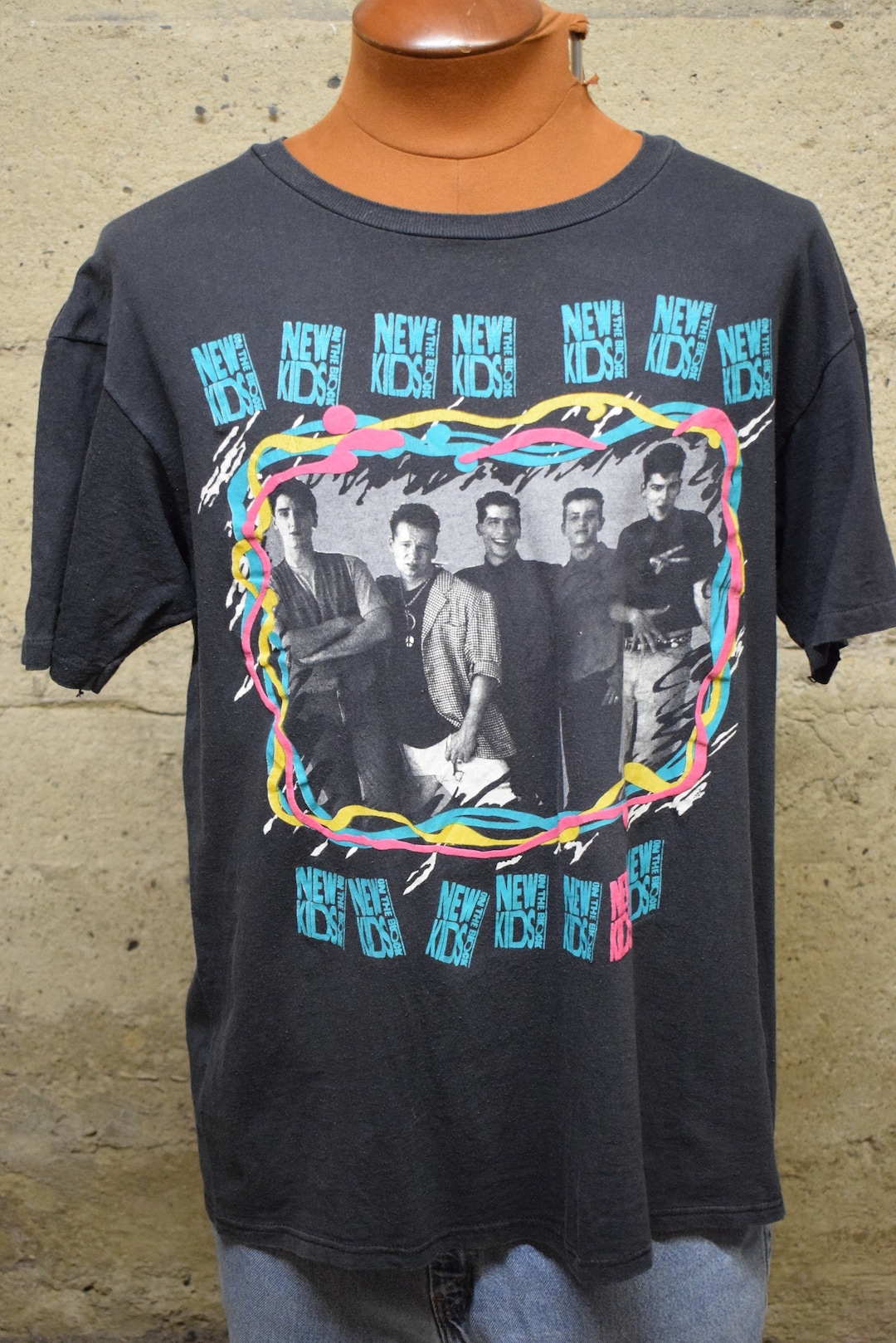 Vintage New Kids on the Block NKOTB 1989 on Tour Concert T-shirt 80's ...