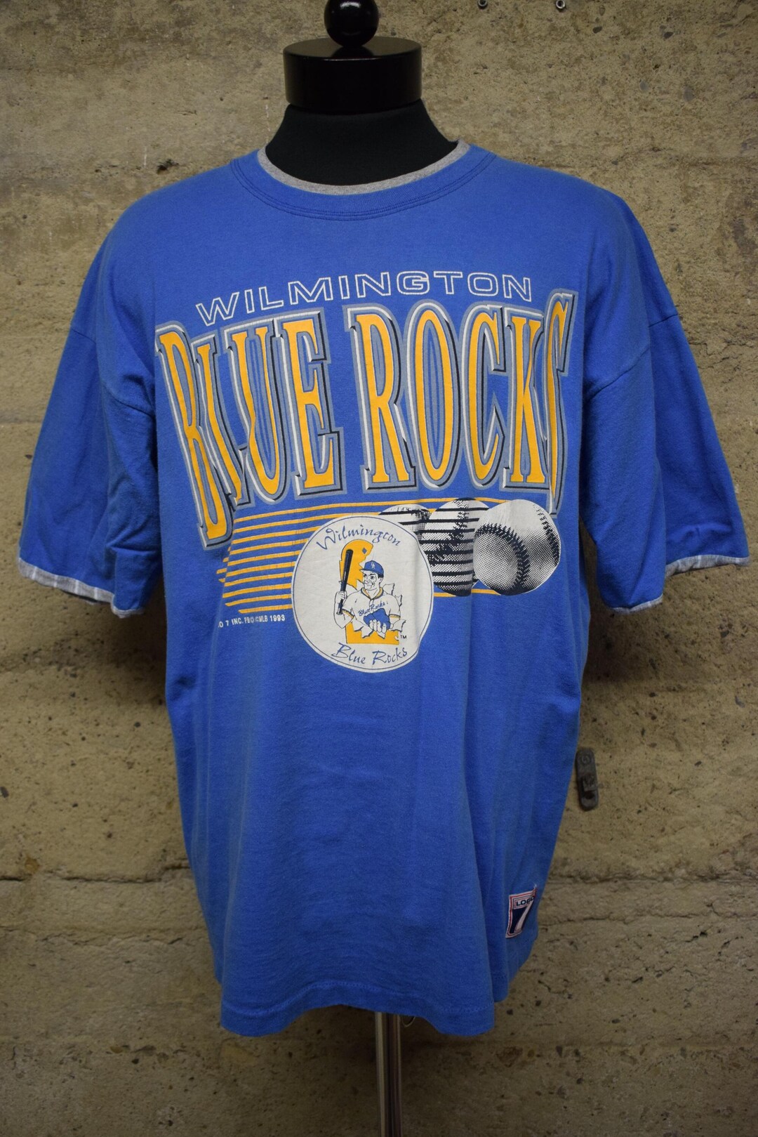Vintage 1993 Wilmington Blue Rocks Logo 7 Minor League Baseball T-shirt ...