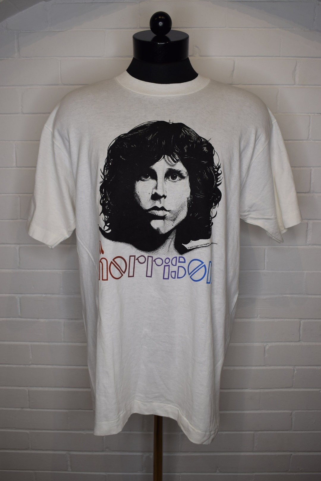 Vintage Jim Morrison Aaron Unger Los Angeles Single Stitch T-shirt 90's ...
