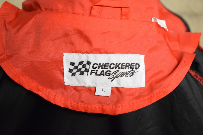 Vintage Dodge Motorsports Ram NASCAR Checkered Flag Sports Windbreaker ...