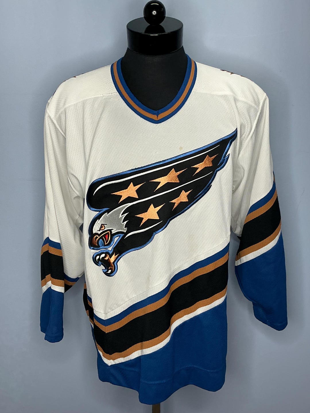 Vintage Washington Capitals Eagle Emblem NHL Hockey CCM Jersey 90’s ...