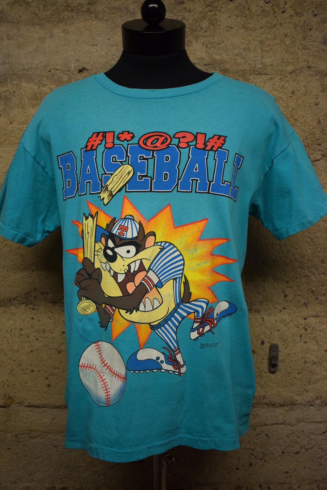 Vintage Taz Looney Tunes Baseball T-shirt 90's Medium - Etsy