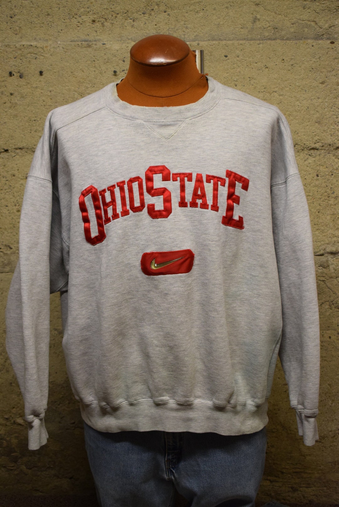 Vintage RARE Ohio State Nike Patch Sweatshirt 90's XL - Etsy