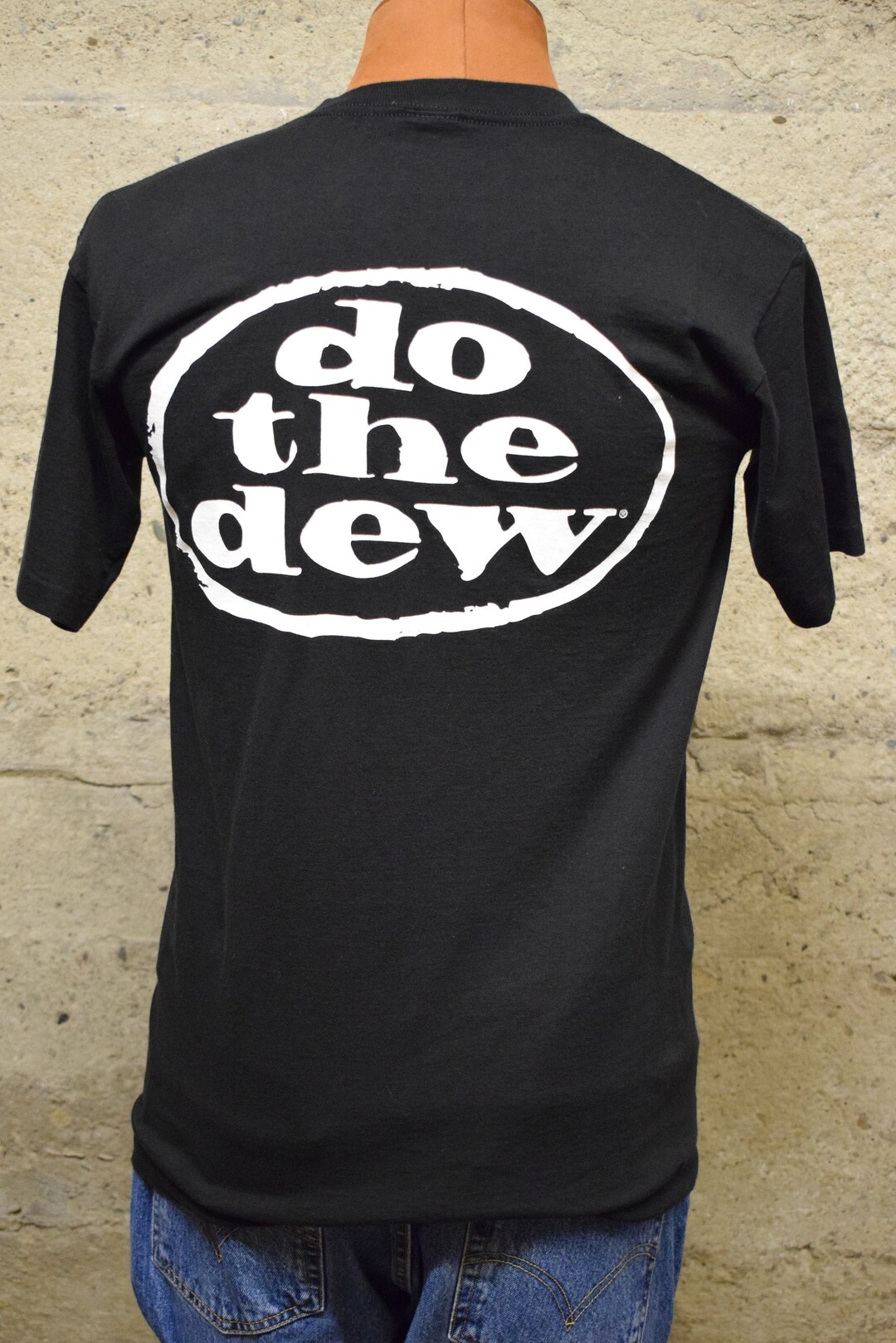 Vintage Mountain Dew T-shirt do the Dew Black Single Stitched USA Sz S ...