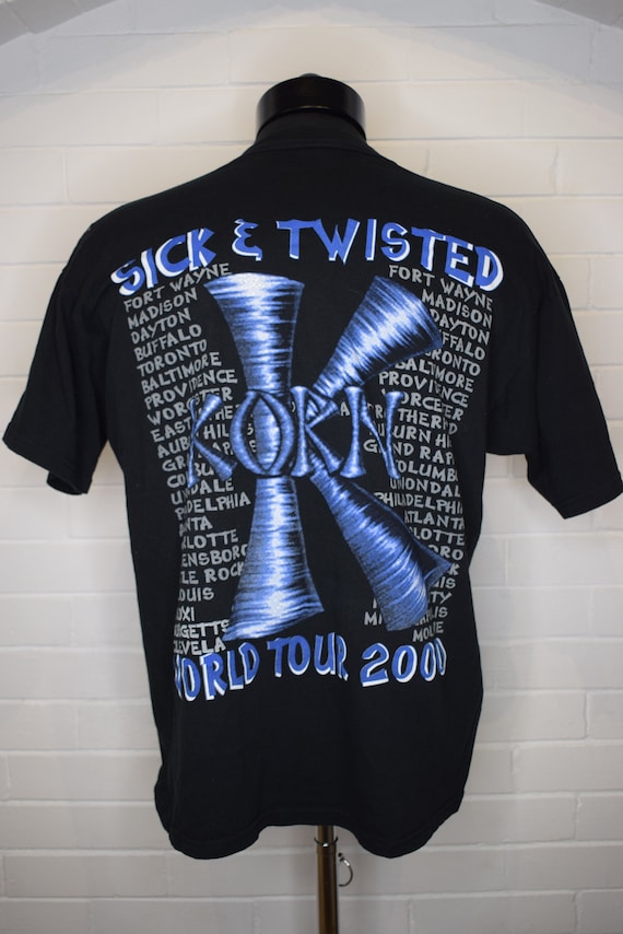 Vintage RARE Korn Sick & Twisted Tour 2000 Bootleg Co… - Gem