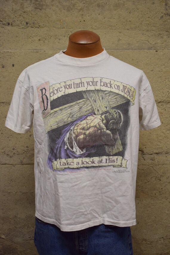 Vintage 1993 Jesus Christ Turn Your Back Look at His T-shirt - Etsy