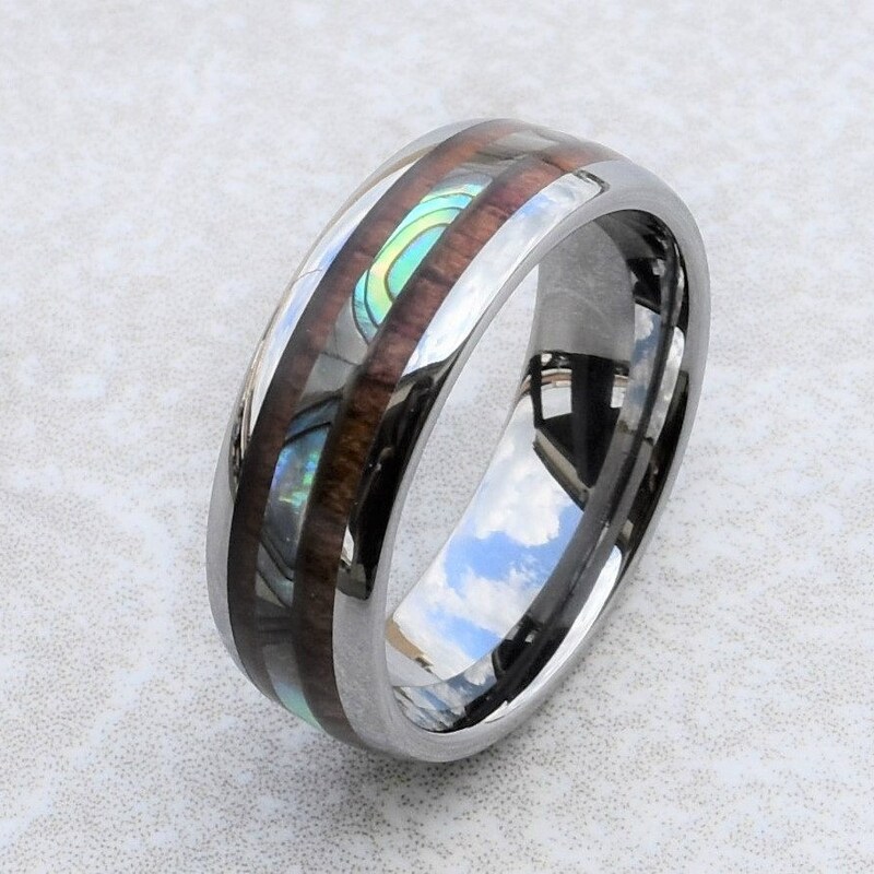 Abalone Wedding Ring - Etsy