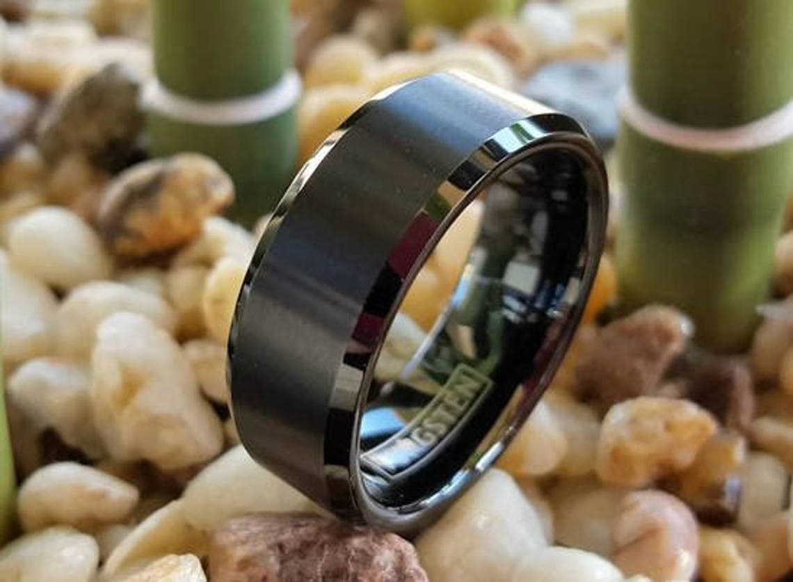 Tungsten Ring Men's Tungsten Wedding Band Men's - Etsy