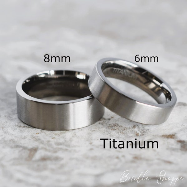 Mens Wedding Band Titanium - Etsy